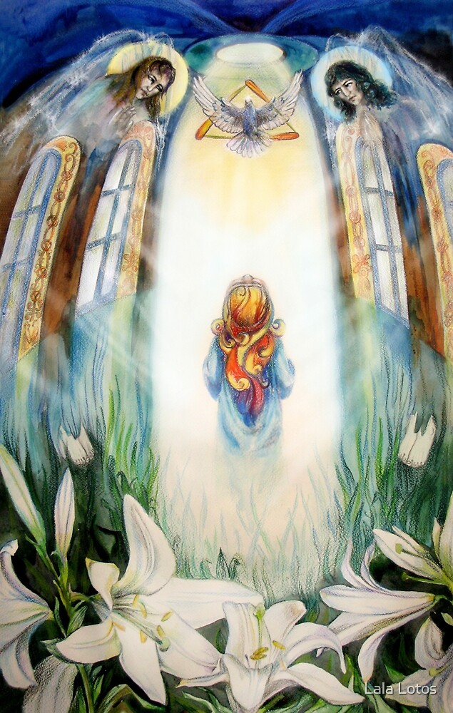 "Maria and Angels" by Lala Lotos | Redbubble