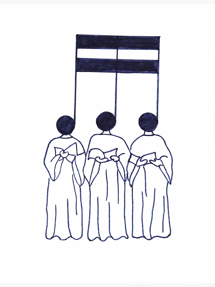 "Choir singing" Sticker for Sale by 2paintu | Redbubble
