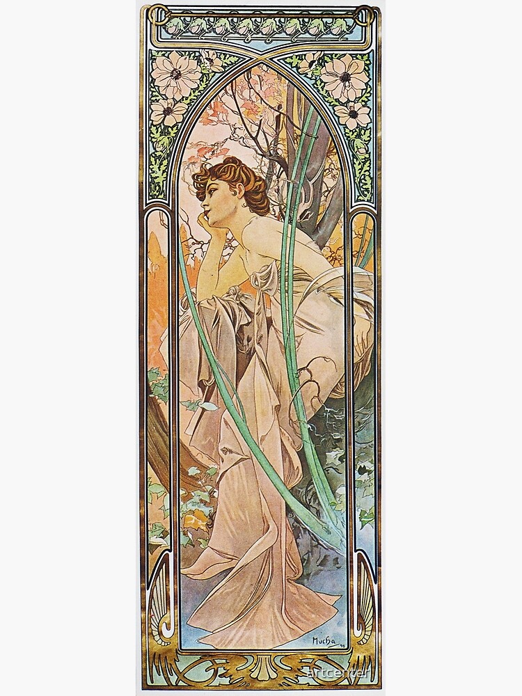 "Alphonse Mucha - Evening Reverie" Poster by artcenter | Redbubble