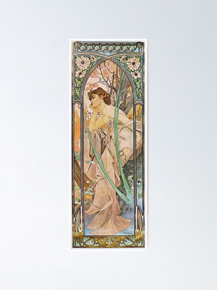 "Alphonse Mucha - Evening Reverie" Poster for Sale by artcenter | Redbubble