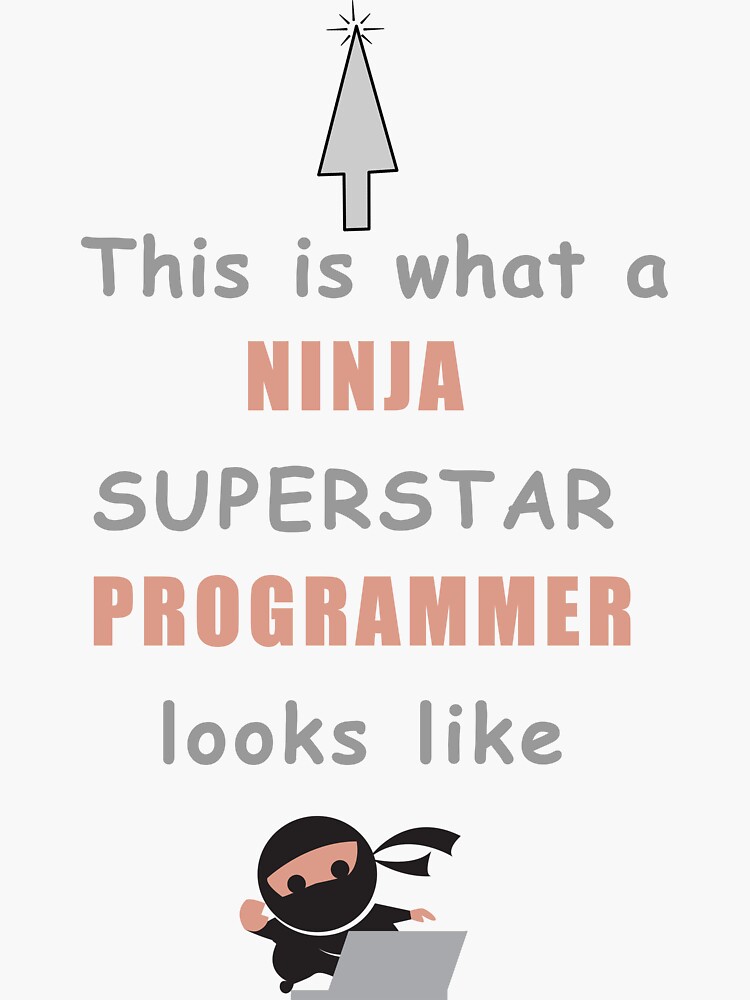 "Superstar Programmer " Sticker for Sale by ViktoryDesignS | Redbubble