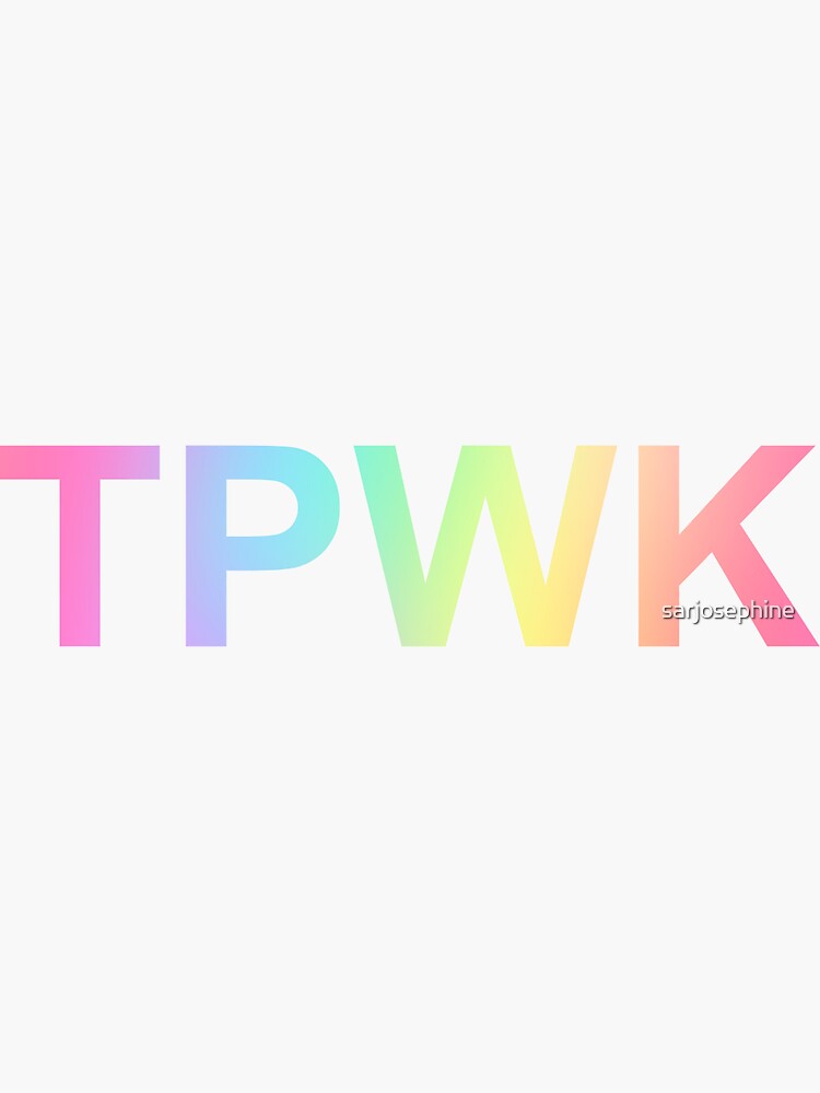 "tpwk" Sticker by sarjosephine | Redbubble