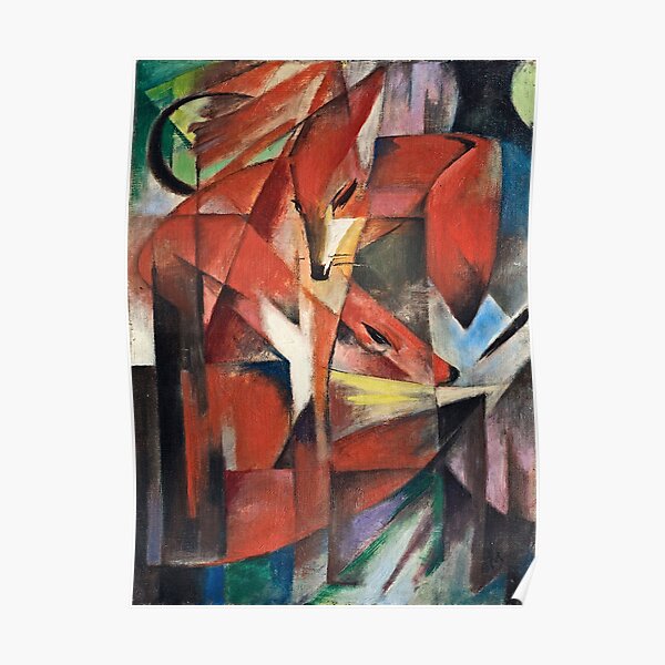 "Franz Marc - The Foxes (1913)" Poster by artcenter | Redbubble