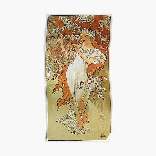 "Alphonse Mucha - Spring 1896" Poster by artcenter | Redbubble