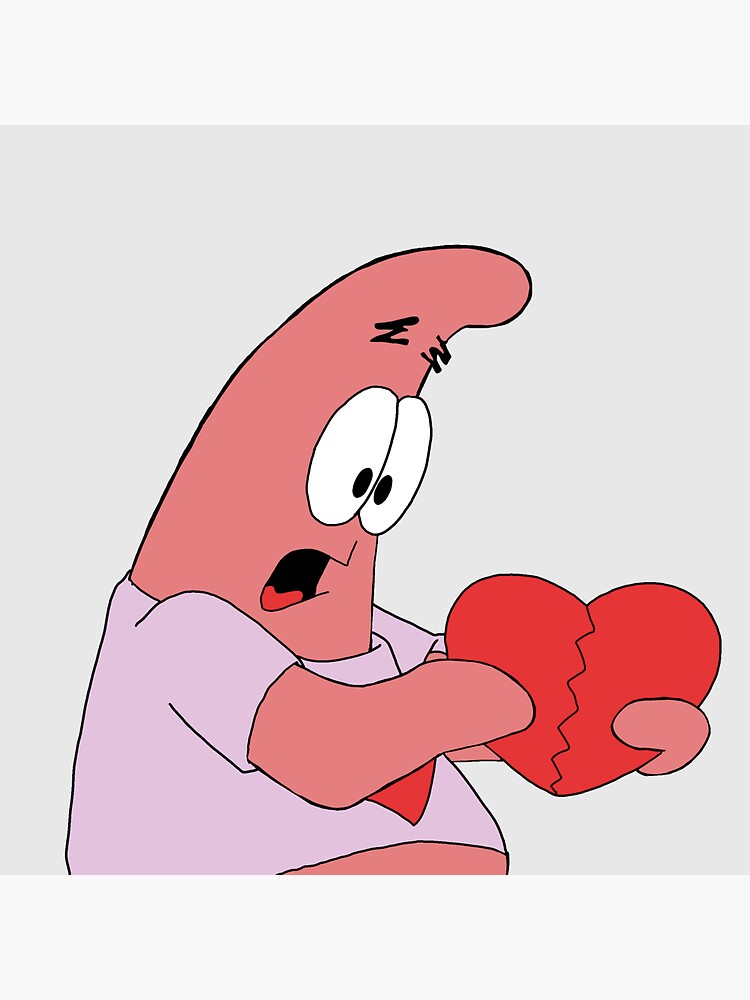 "heart broken patrick" Sticker for Sale by kealiie | Redbubble