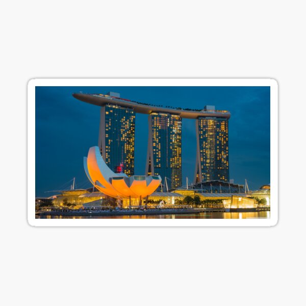 "Marina Bay Sands Hotel Luxury Wallpaper" Sticker by pasu979 | Redbubble