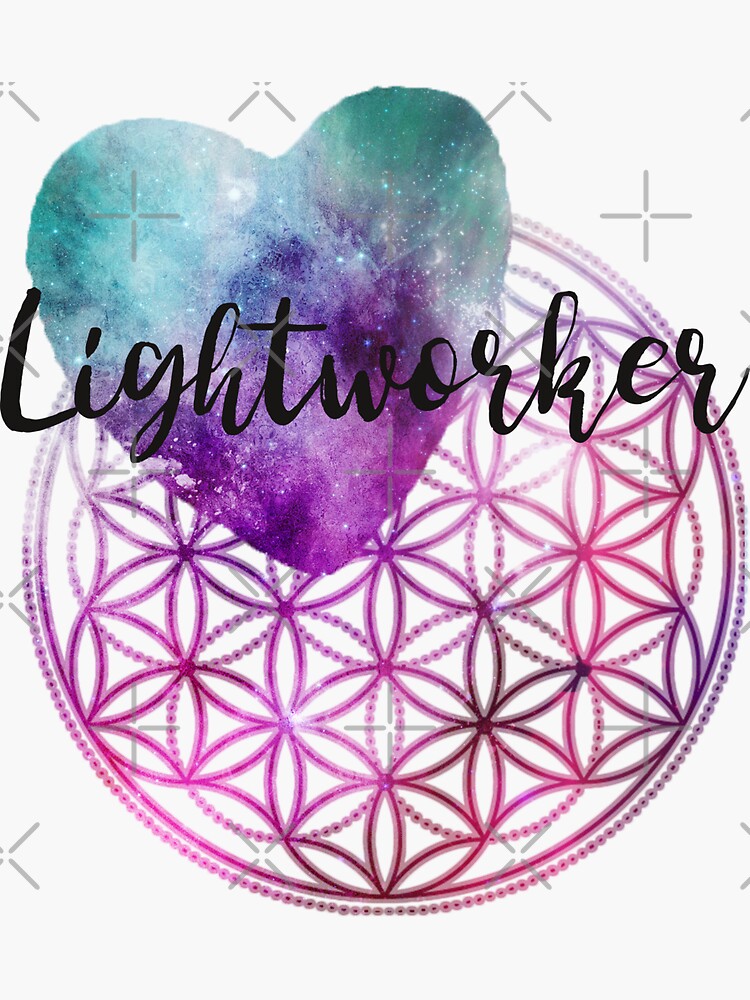 "Flower of Life - Sacred Geometry - Lightworker Cosmic Heart" Sticker ...