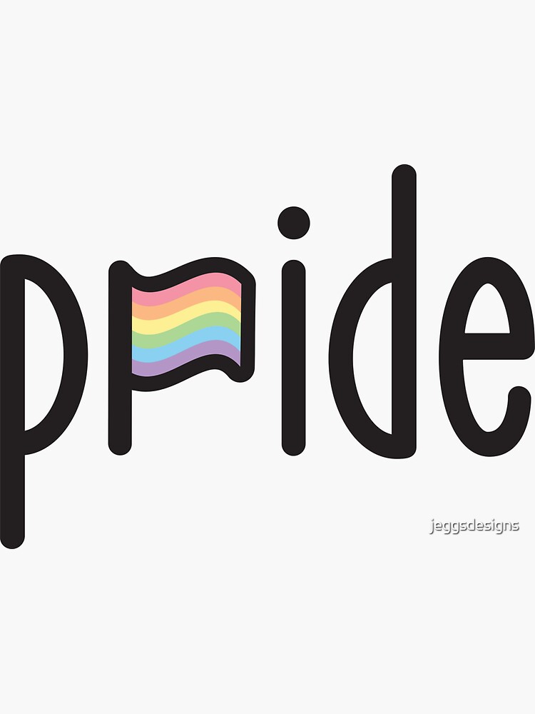 "pride version a" Sticker by jeggsdesigns | Redbubble