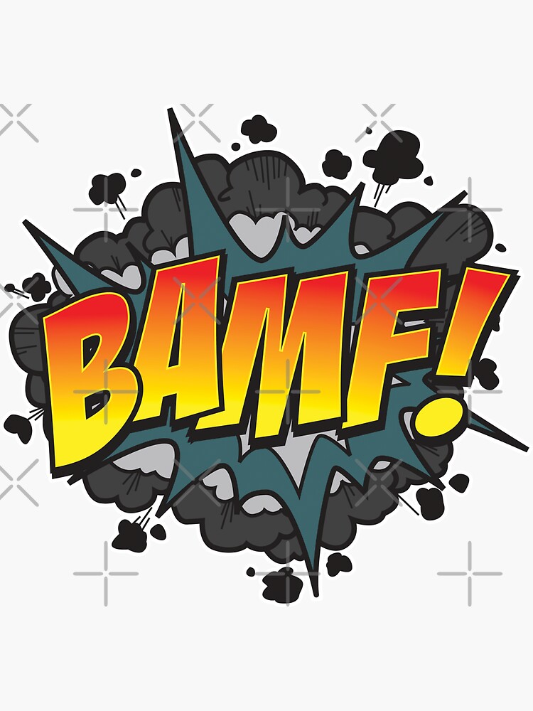 "BAMF" Sticker for Sale by DetourShirts | Redbubble
