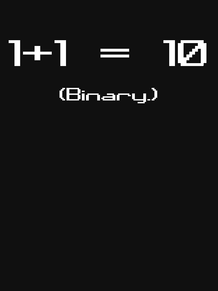 "Binary Math" T-shirt for Sale by Coattails | Redbubble | binary t ...