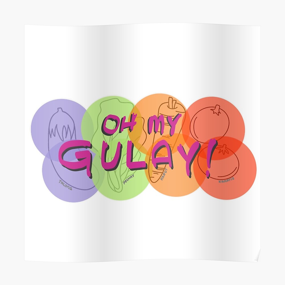 Paper Funny Sticker Oh My Gulay Vegetable Oh My Gosh Tagalog Sticker ...
