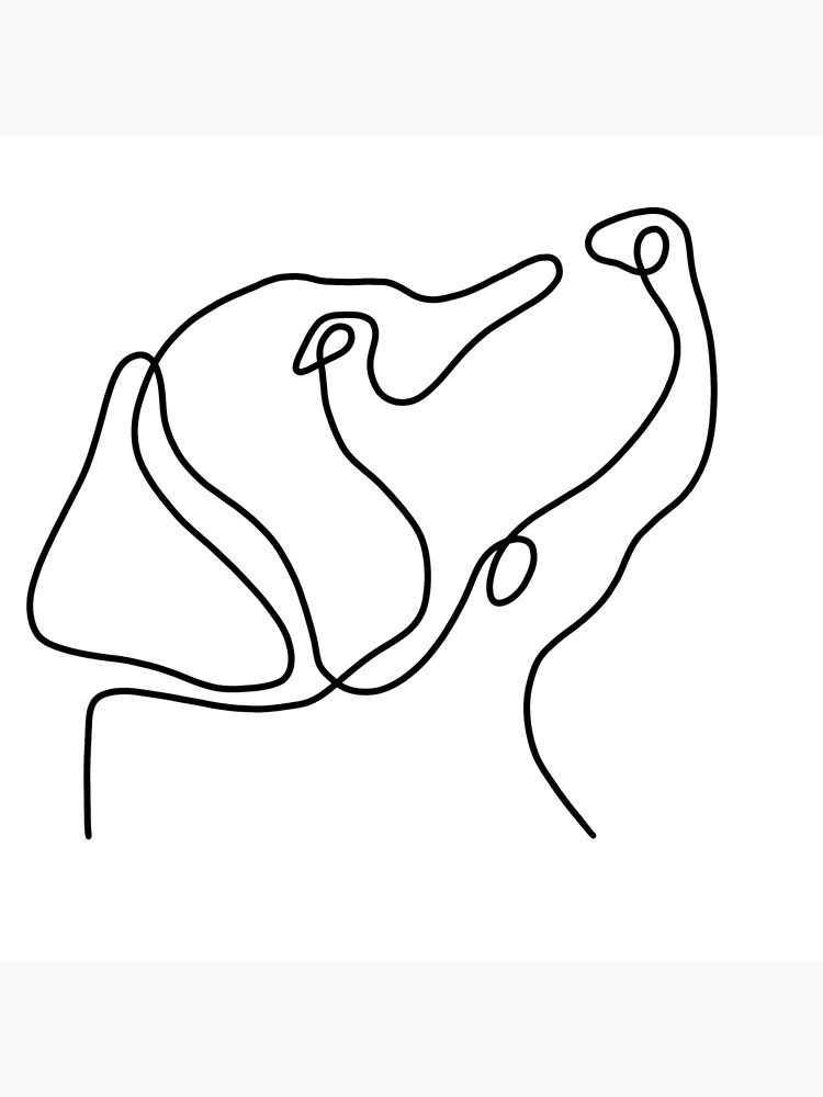 "One line illustration of a Labrador Dog" Poster by dooodles | Redbubble