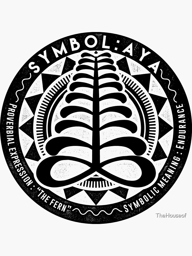 "Aya | Ghana Adinkra Symbols | (White)" Sticker for Sale by TheHouseof ...
