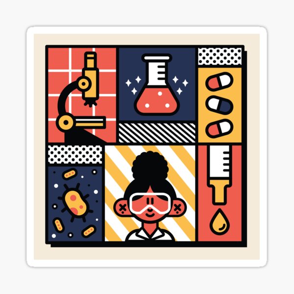 "Biochemist " Sticker by arillustration | Redbubble
