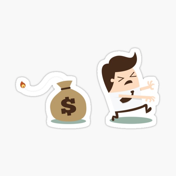 "Money bomb inflation" Sticker by Seb-Sk93 | Redbubble