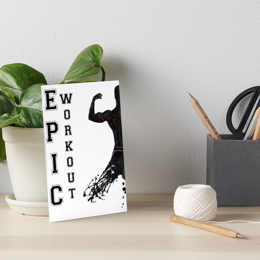 Lámina rígida «Epic workout silueta de hombre musculoso, gimnasio ...