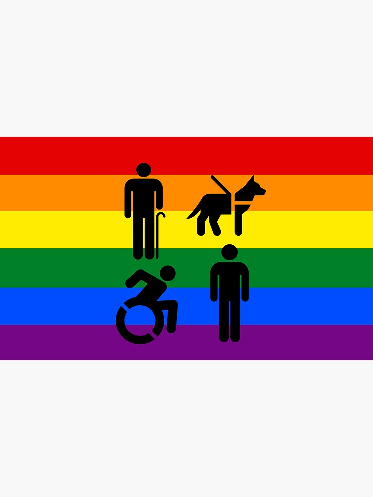 "Inclusive Pride Flag Square" Sticker for Sale by DisPrideSibs | Redbubble