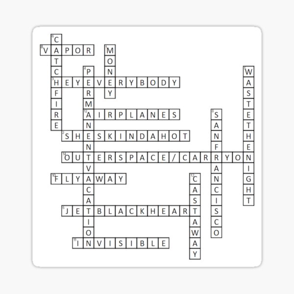 "sgfg crossword" Sticker for Sale by knighte003 | Redbubble