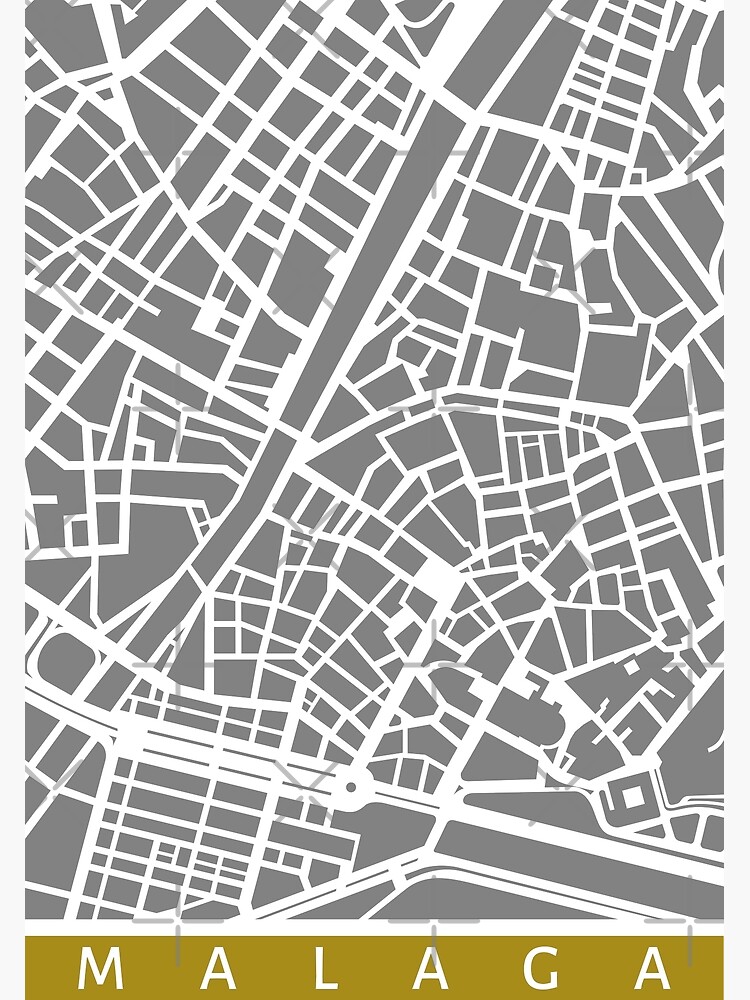 "Malaga map" Poster von twgcrazy | Redbubble