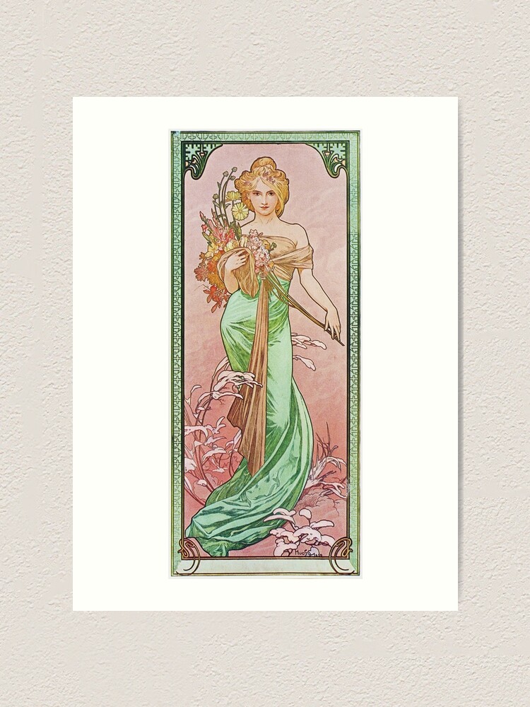 "Alphonse Mucha - Spring " Art Print by artcenter | Redbubble
