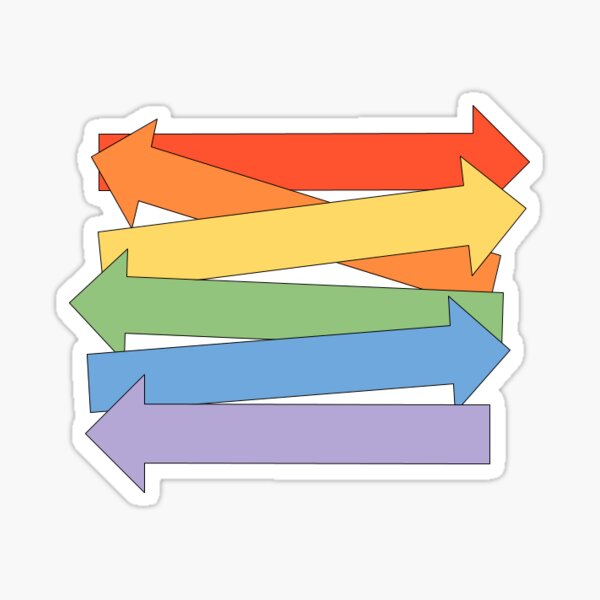 "Pride Arrow stripes" Sticker for Sale by rachmrrw | Redbubble