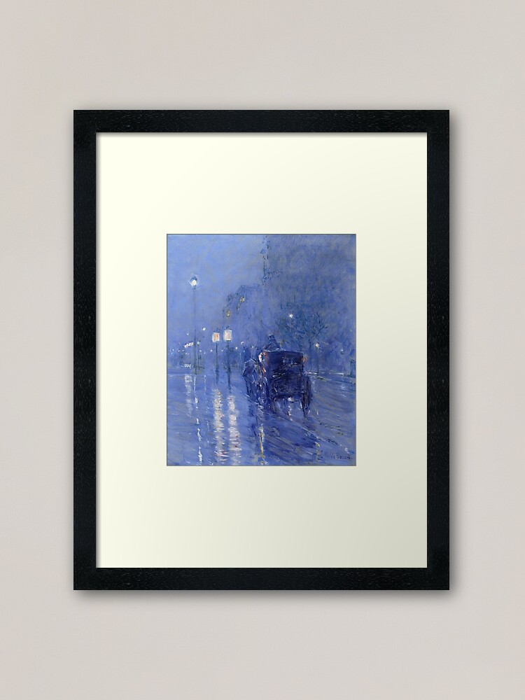 "Childe Hassam - Rainy Midnight 1890" Framed Art Print for Sale by ...