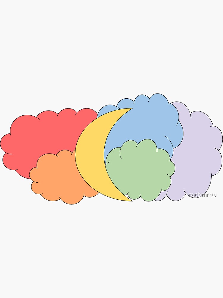 Rainbow Subtle Pride Clouds Sticker For Sale By Rachmrrw Redbubble