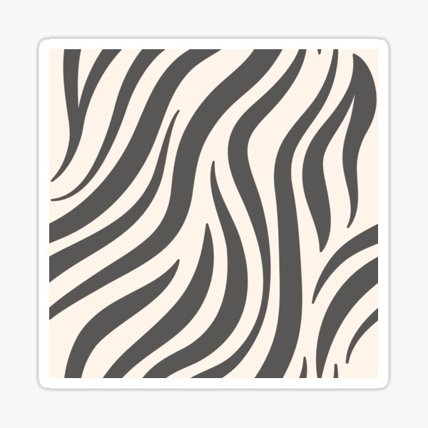 "Gray Zebra Print" Sticker for Sale by Adelekhanum | Redbubble