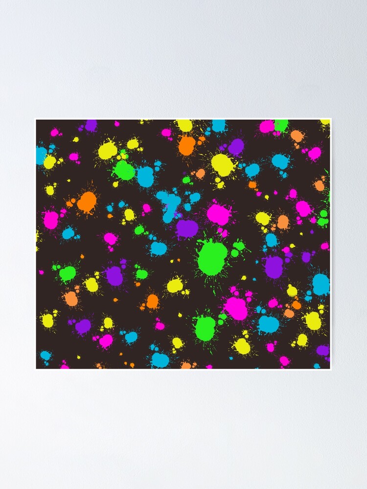 "Colourful splats and splodges" Poster by Nasusenaid | Redbubble