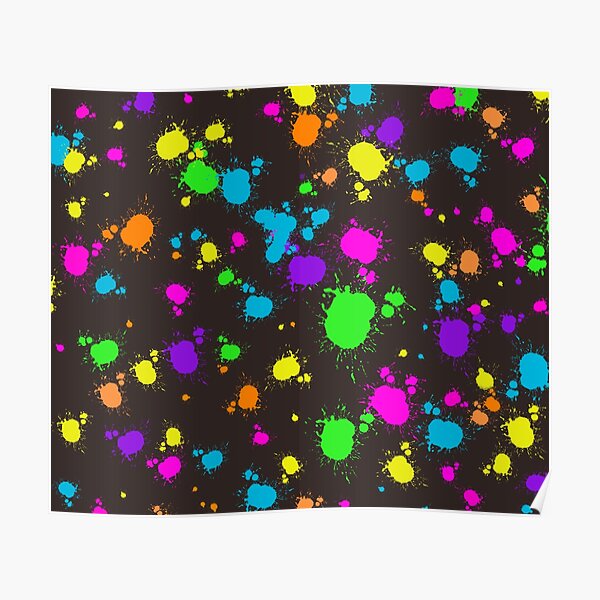 "Colourful splats and splodges" Poster by Nasusenaid | Redbubble