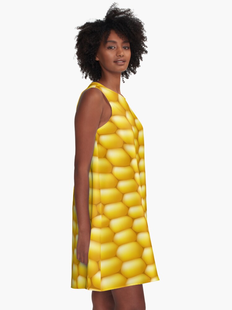"Corn Cob Background" A-Line Dress for Sale by parazitgoodz | Redbubble