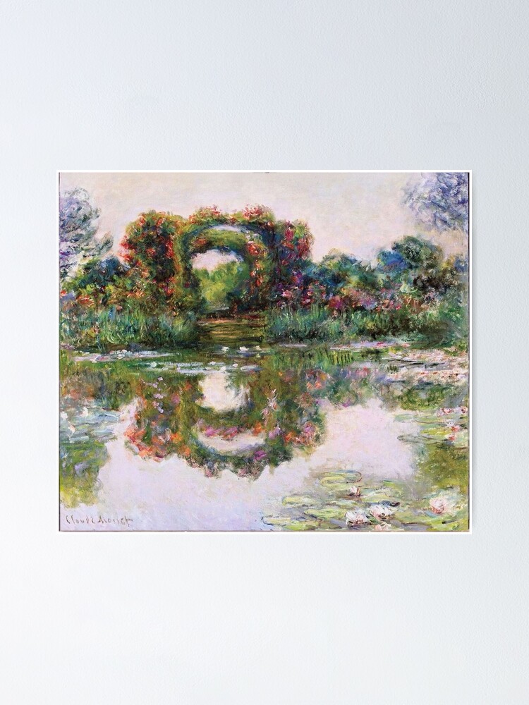 "Claude Monet - Rose Flowered Arches At Giverny, 1913" Poster for Sale ...