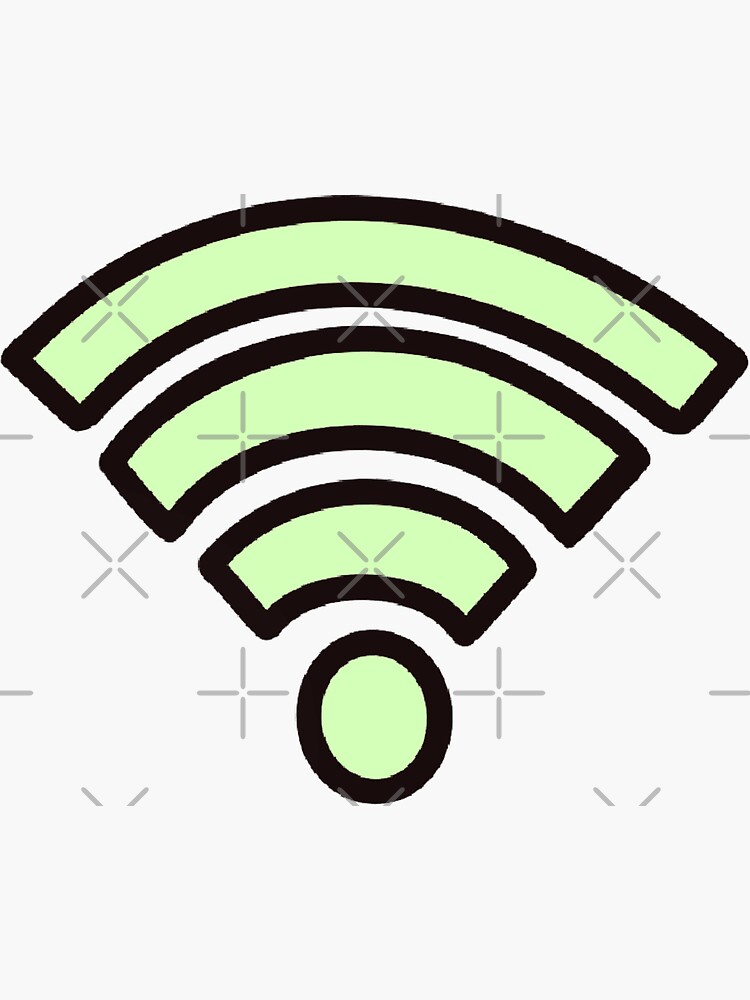 "Light Green Wifi" Sticker for Sale by DolphinGirl2020 | Redbubble