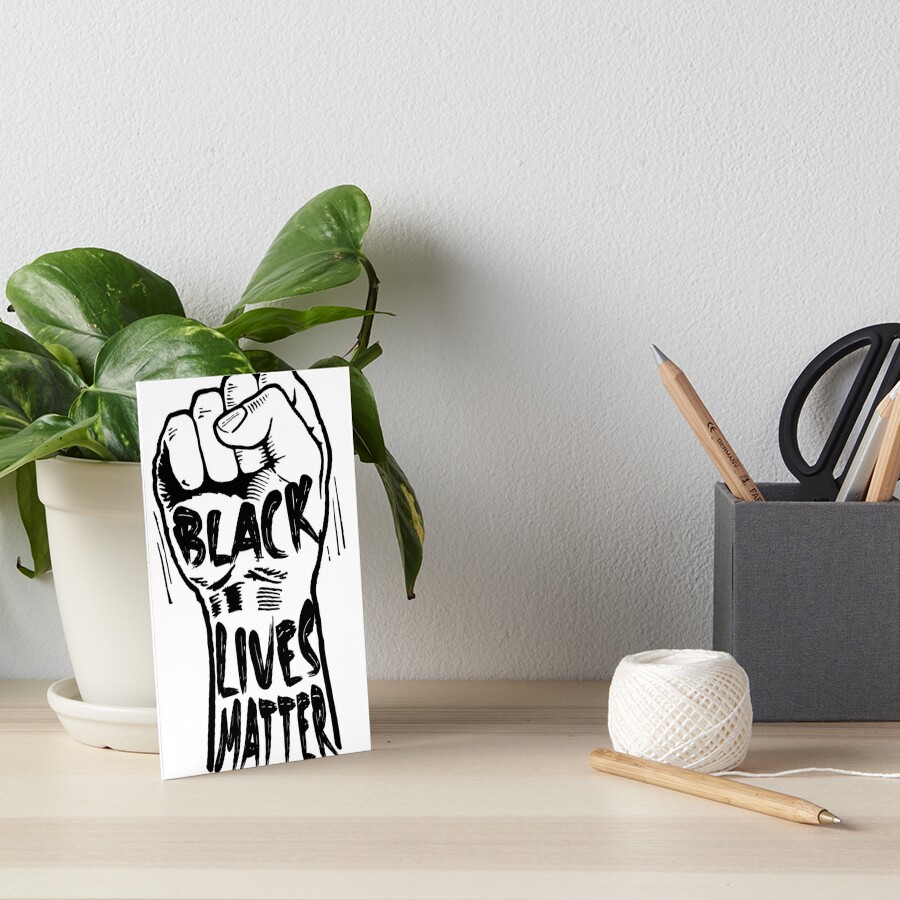 "BLM FIST - Black lives matter" Art Board Print by adaba | Redbubble
