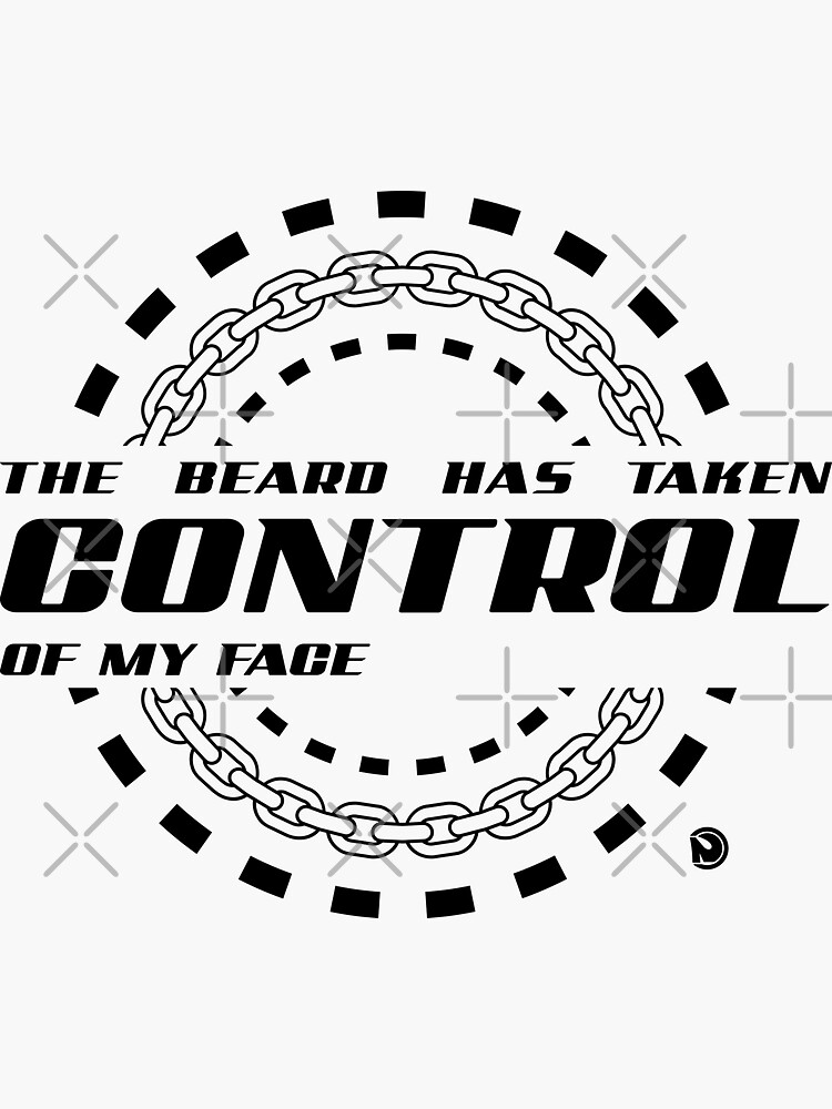 "the beard has taken control of my face " Sticker for Sale by netrok ...