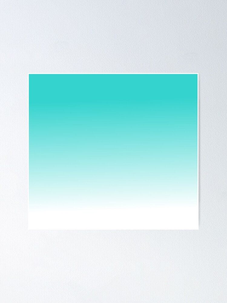 "Robin's Egg Blue Ombre Fading Gradient" Poster by ColorFlowArt | Redbubble