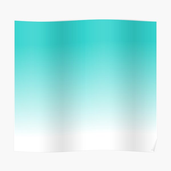 "Robin's Egg Blue Ombre Fading Gradient" Poster by ColorFlowArt | Redbubble