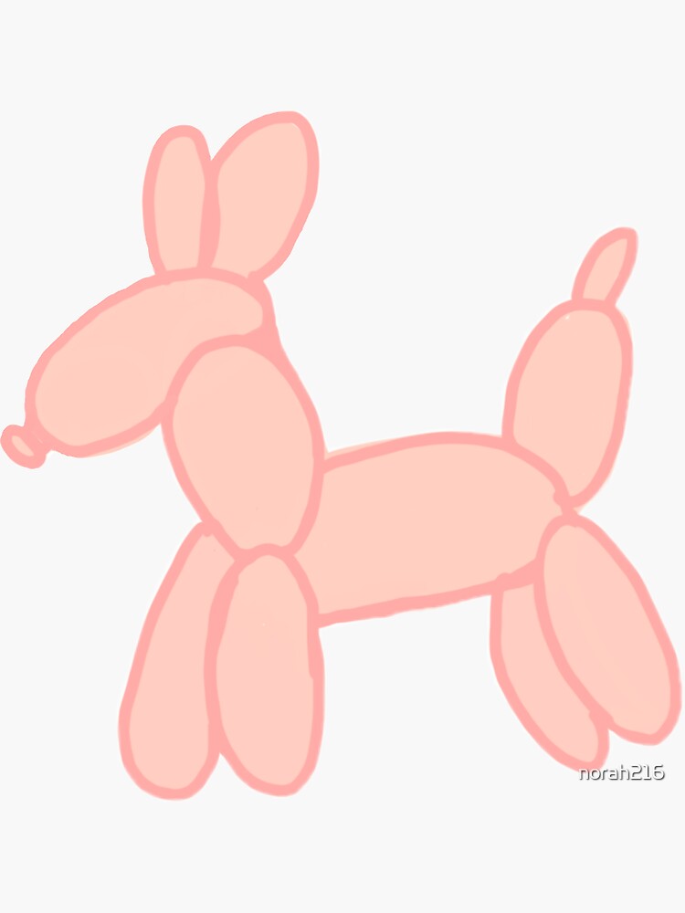 Pegatina «Perro Globo Rosa» de norah216 | Redbubble