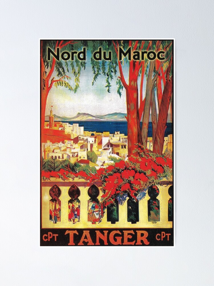 "Moroccan Travel Poster: Tangier" Poster by rogerstrawberry | Redbubble