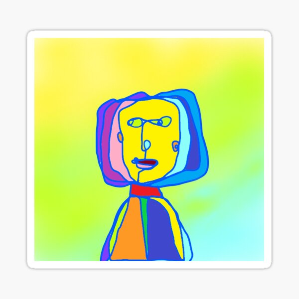 "Self portrait" Sticker for Sale by mariananas | Redbubble