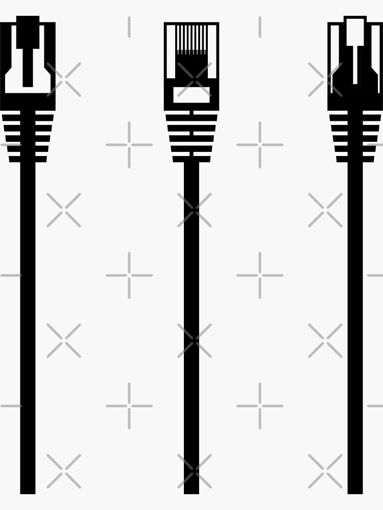 "Network Ethernet Internet Cables" Sticker by THPStock | Redbubble