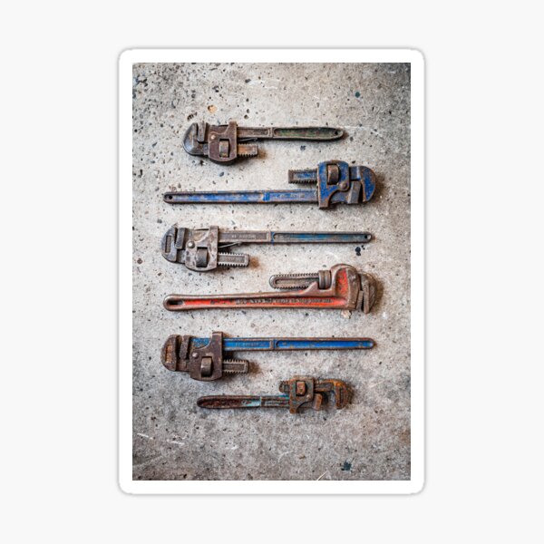 "Pipe Wrenches" Sticker for Sale by richardnixon1 | Redbubble
