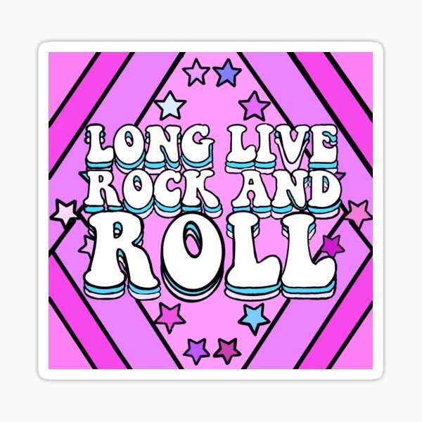 "Rock n Roll Pink" Sticker by Clairebizub | Redbubble