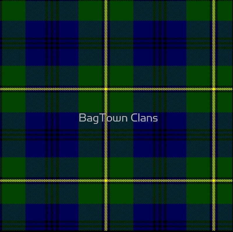 " Clan Johnston Tartan " by BagTown Clans | Redbubble