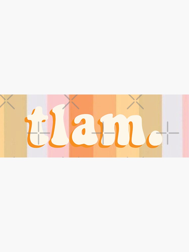 "TLAM. Orange Retro Stripes" Sticker for Sale by sonjanaher | Redbubble
