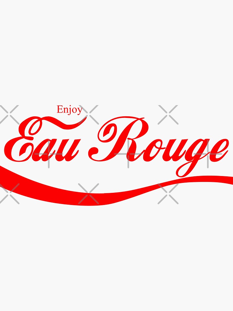 "Eau Rouge " Sticker for Sale by Madbuby | Redbubble