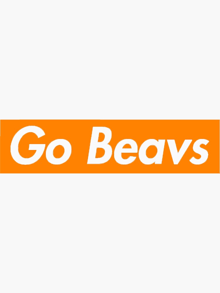 "Go Beavs Box Logo" Sticker by MilkDrip | Redbubble