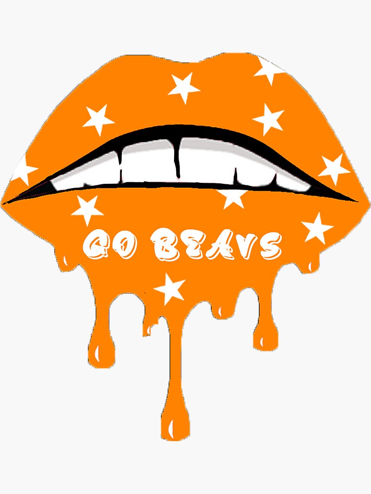 "Go Beavs Drip Lip" Sticker by MilkDrip | Redbubble