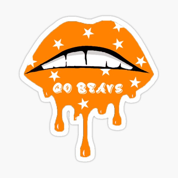 "Go Beavs Drip Lip" Sticker by MilkDrip | Redbubble