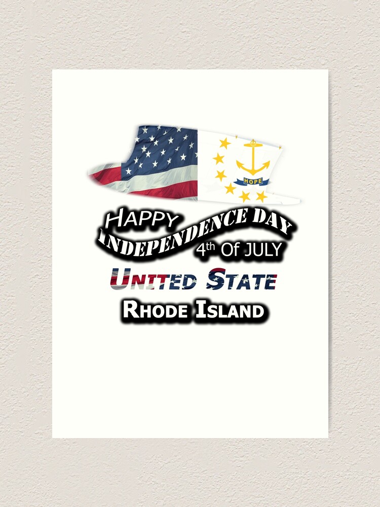 "Happy 4th Of July Rhode Island State, Happy Independence USA Gift ...